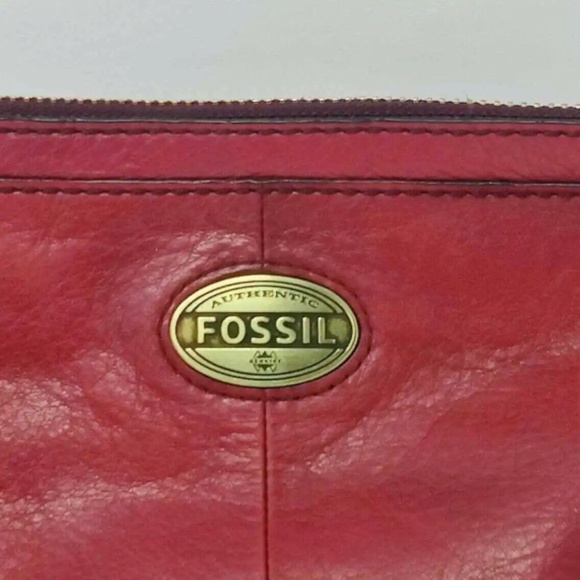Fossil | Bags | Fossil Red Leather Crossbody Bag | Poshmark